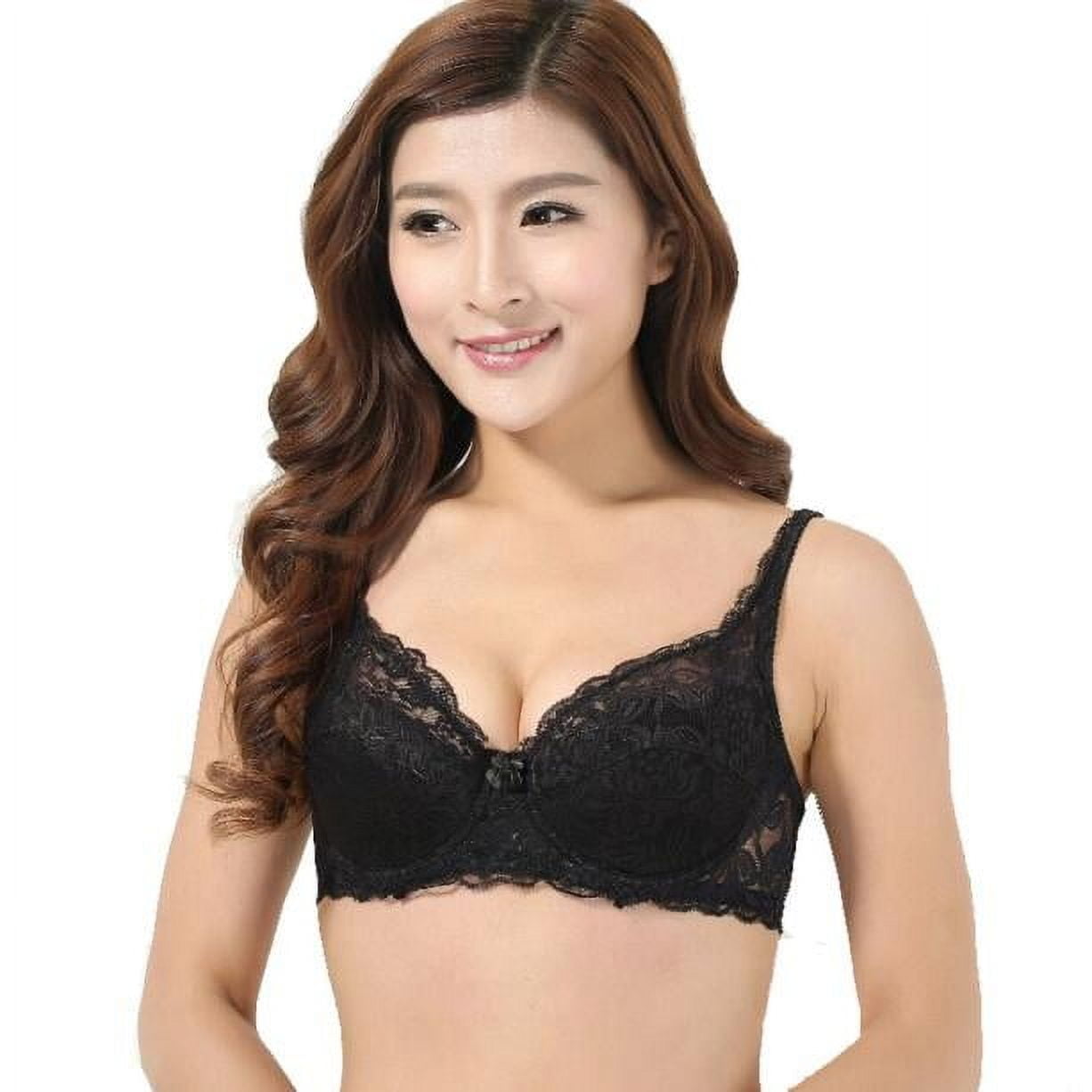 wofedyo push up deep v ultrathin underwire padded lace brassiere bra bk 34b/75b bras for women ...