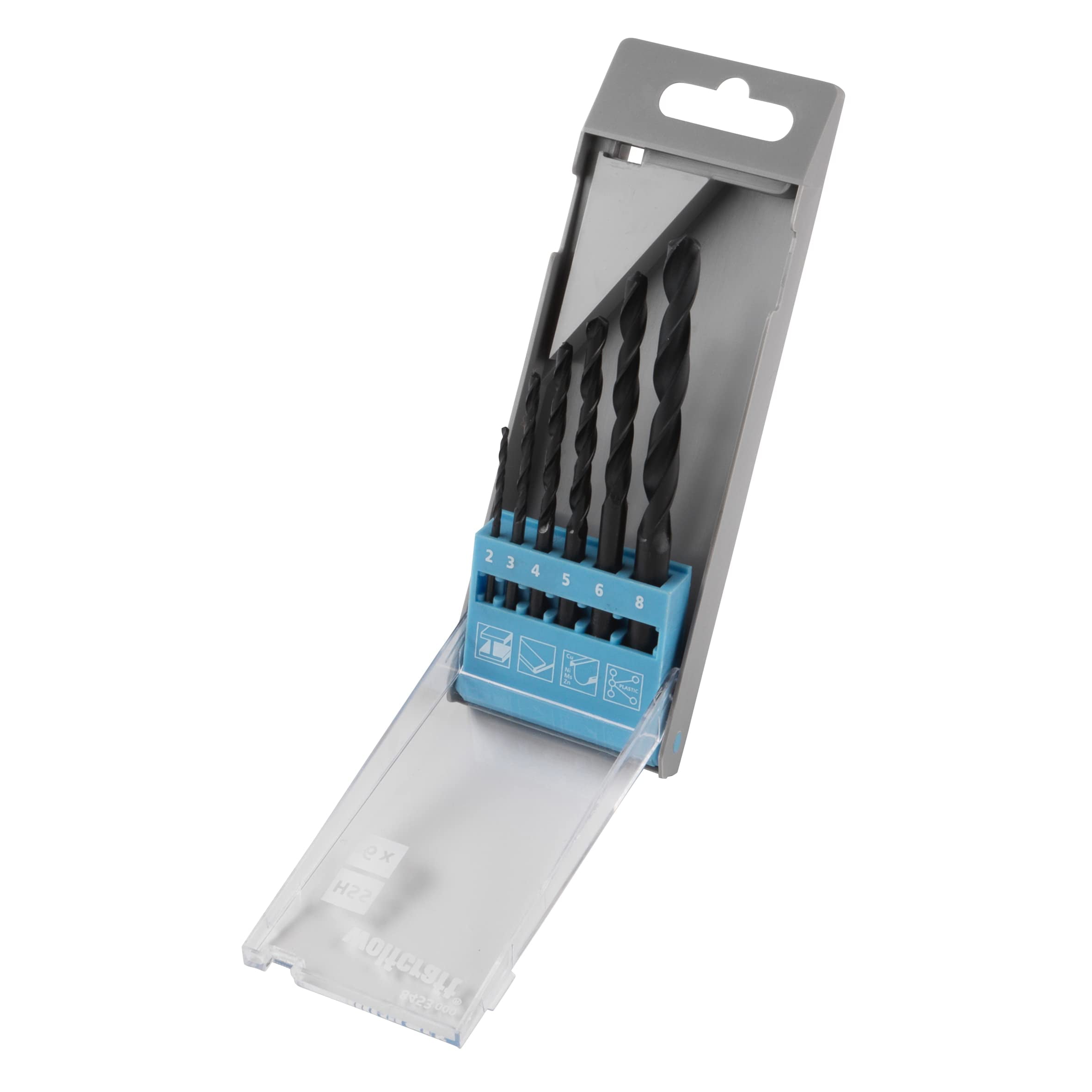 wolfcraft HSS Metal Drill Bit Set, 6 Pcs., rolled I 8453000 I For ...