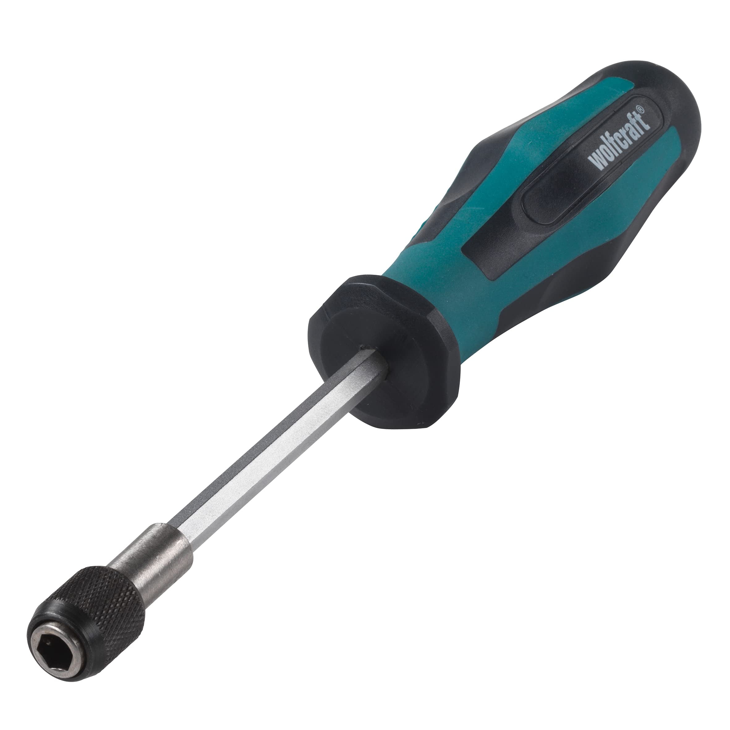 wolfcraft Hand Screwdriver with Bit Socket, Long I 8725000 I For deep ...