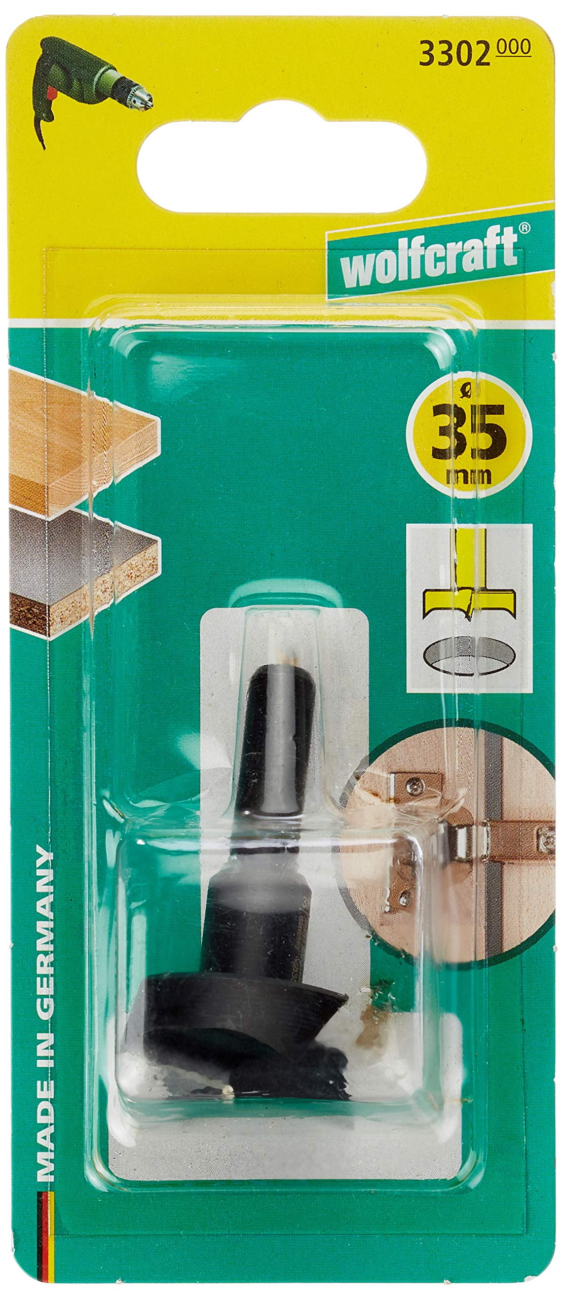 wolfcraft Tool Steel Cylinder Drill Bit I 3302000 I For stationary ...