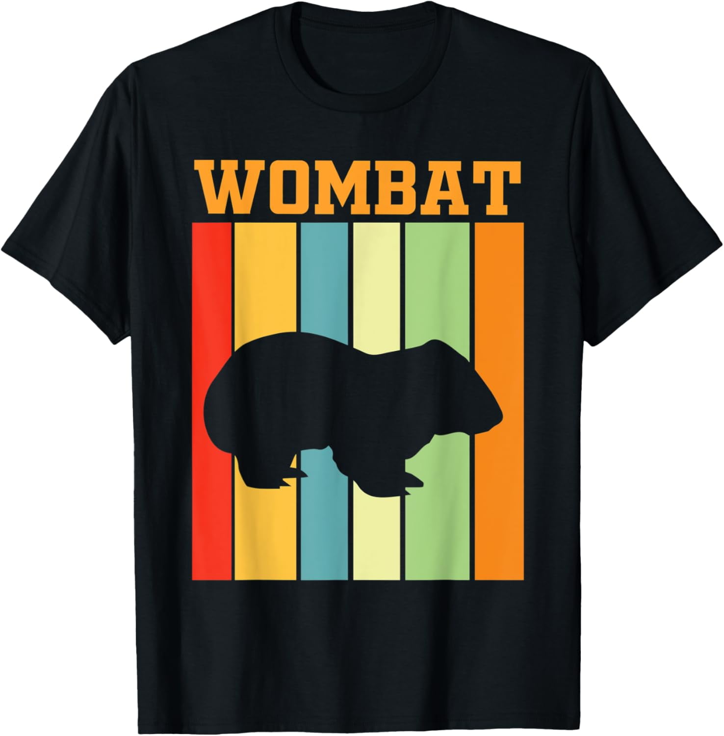 wombat Shadow silhouette in Retro Colors T-Shirt men and women can wear ...