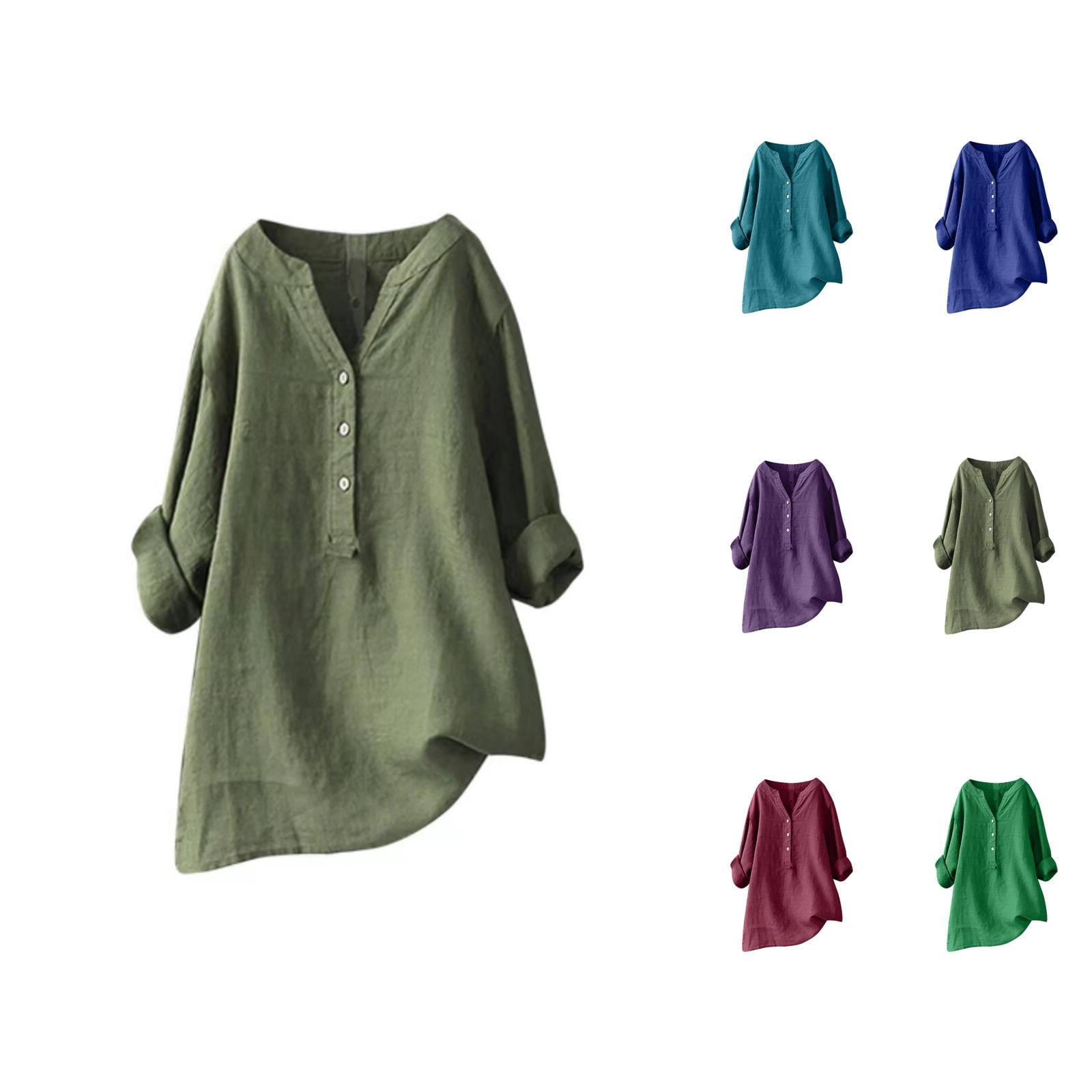 women blouses womens 3/4 sleeve tops and blouses long sleeve blouses ...
