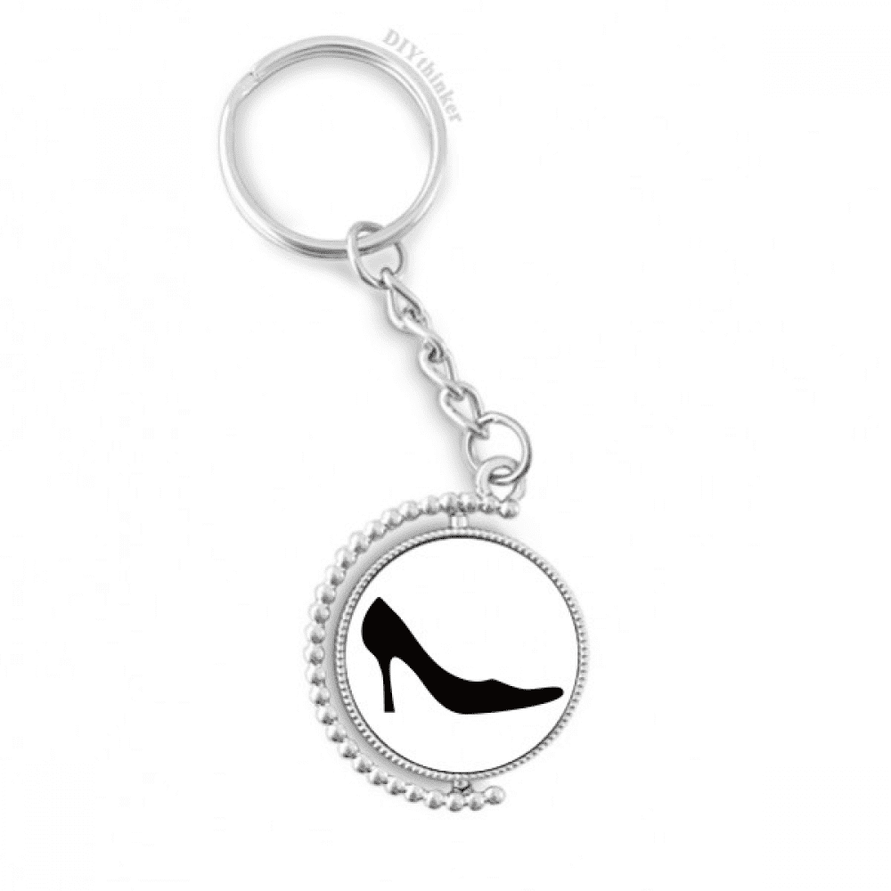 women's high heels outline black pattern rotatable keyholder disc ...