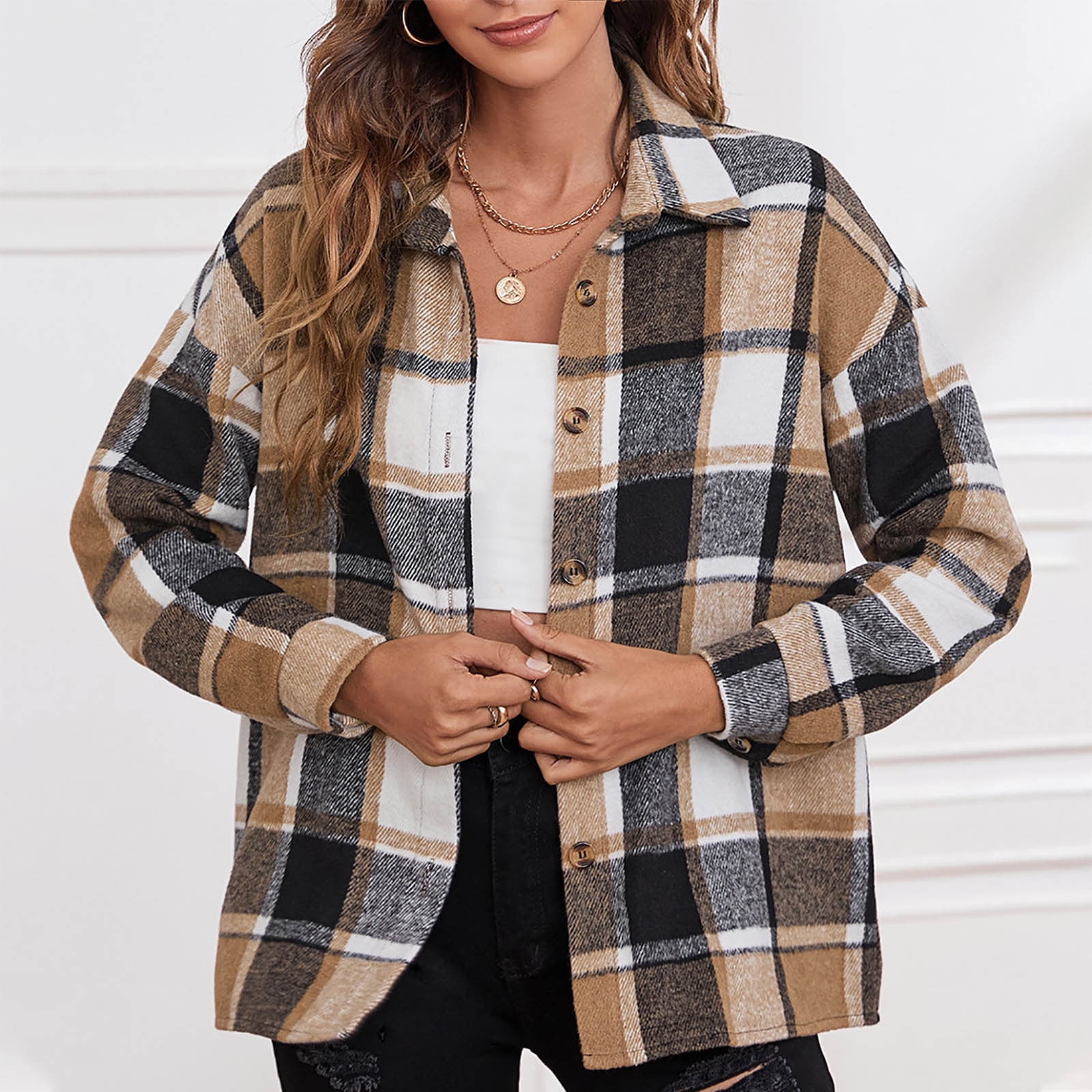 MASRIN Camisetas Oto帽Ales De Moda Fall Winter Shirts for Women Long ...