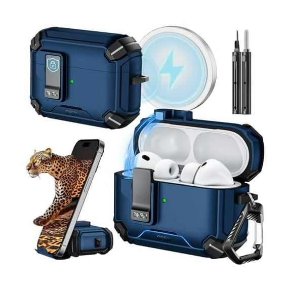wonima06 for AirPods Pro 3 Case (2025) with Phone Stand & Cleaning Kit ...