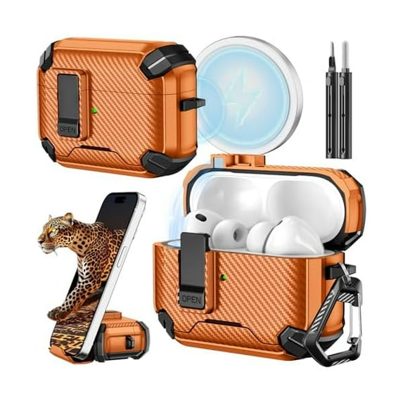 wonima06 for AirPods Pro 3 Case (2025) with Phone Stand & Cleaning Kit ...