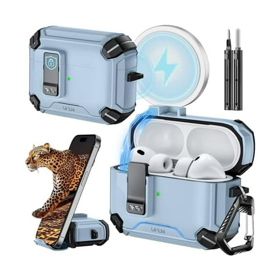 wonima06 for AirPods Pro 3 Case (2025) with Phone Stand & Cleaning Kit ...