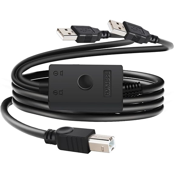 wonima10 14.7FT Printer Cable Splitter 2 in 1 Out,Printers Cable with ...