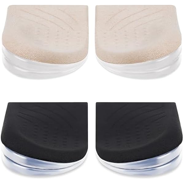 wonima10 2 Pairs 3 Layers Medial & Lateral Heel Wedge Silicone Insoles ...