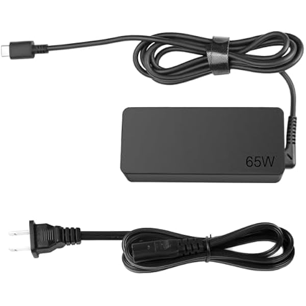 wonima10 2 Prong 65W USB-C AC Adapter Compatible with Lenovo Thinkpad ...