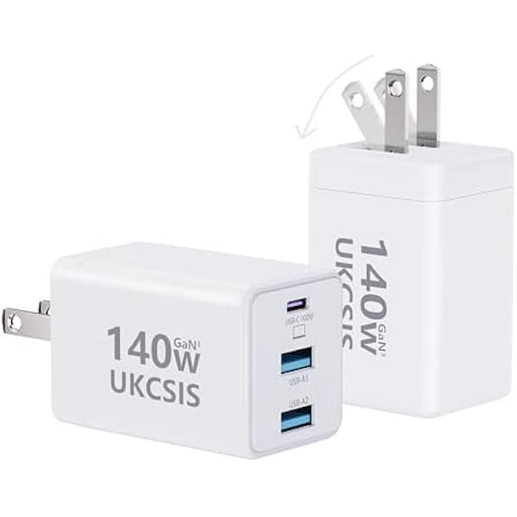 wonima10 2Pack Mac Book Charger 140W, USB C Fast Charger Foldable 3 ...