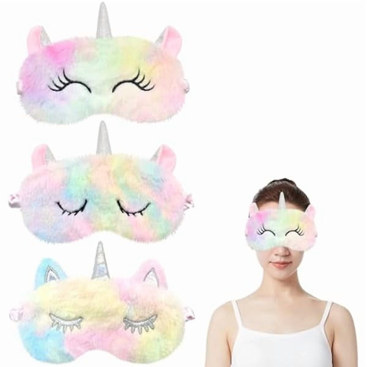 wonima10 3 Pcs Sleep Mask for Kids, Soft Cute Unicorn Girls Eye Mask ...