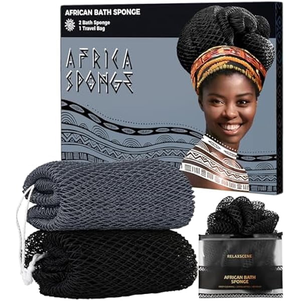 wonima10 African Exfoliating Net Sponge for Men - Bath Sponge Back ...