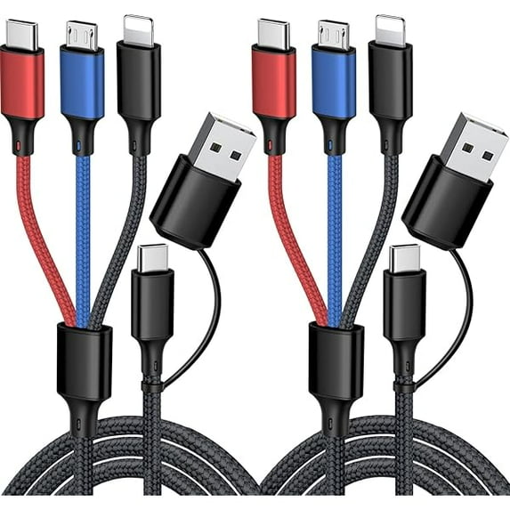 wonima10 Multi Charging Cable 5 in 1, 2Pack 4FT USB C Multi Charger ...
