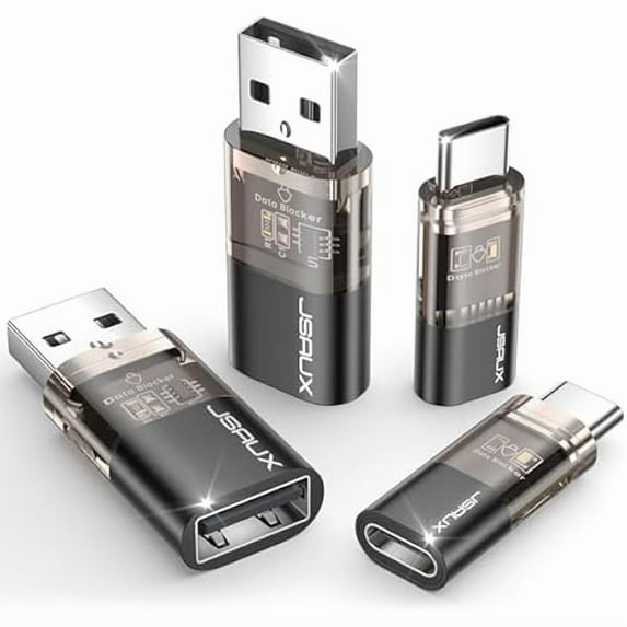 wonima10 USB Data Blocker & USB C Data Blocker (4-Pack), Transparent ...