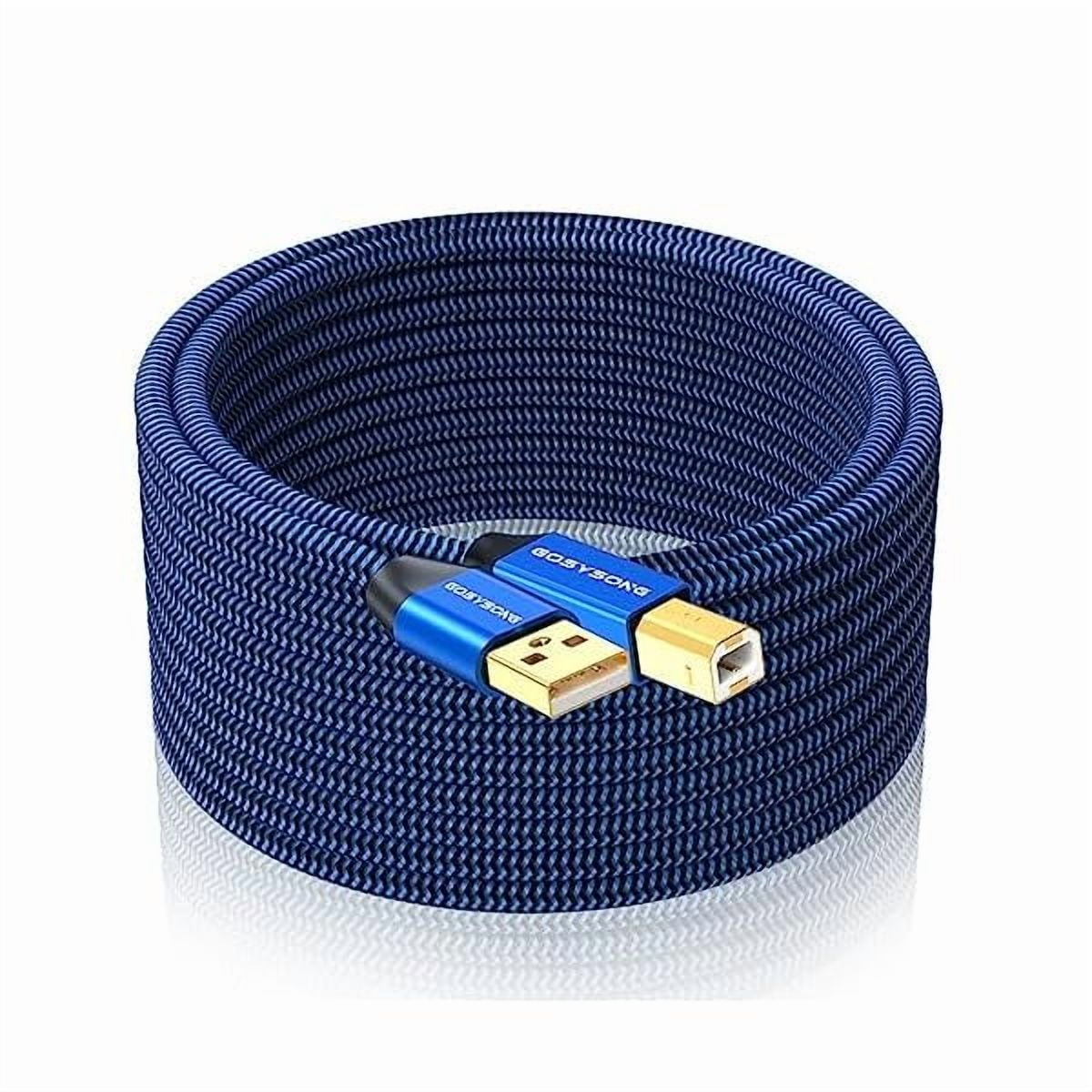 wonima10 USB Printer Cable 15ft, USB 2.0 Printer Cord, Type A to Type B Printer Cable, High ...