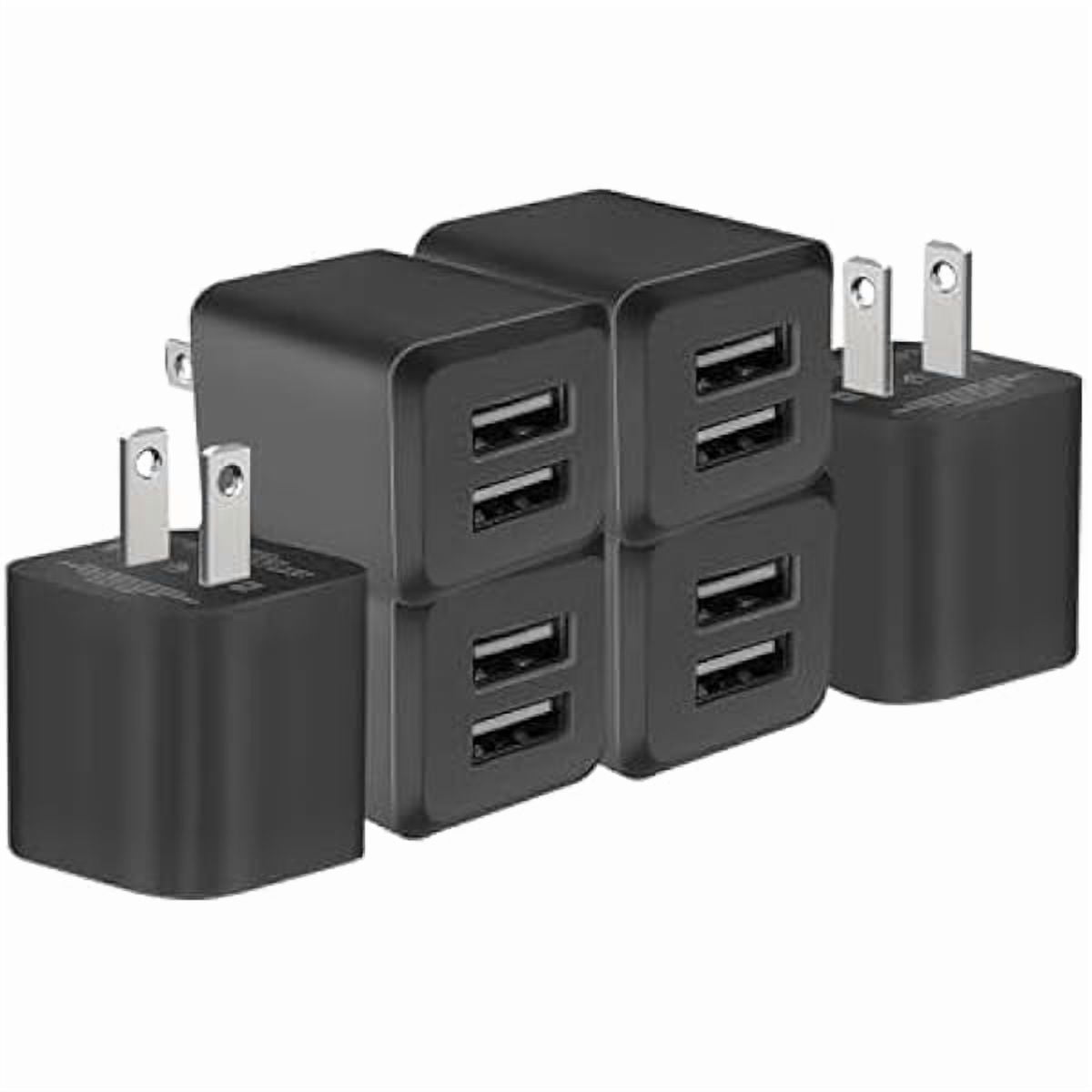 wonima10 USB Wall Charger, Charger Block，Dual Port USB Cube Chargers ...