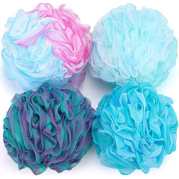 wonima10 XXL Loofah Bath Sponge 100g/pc, Extra Large Shower Puffs ...
