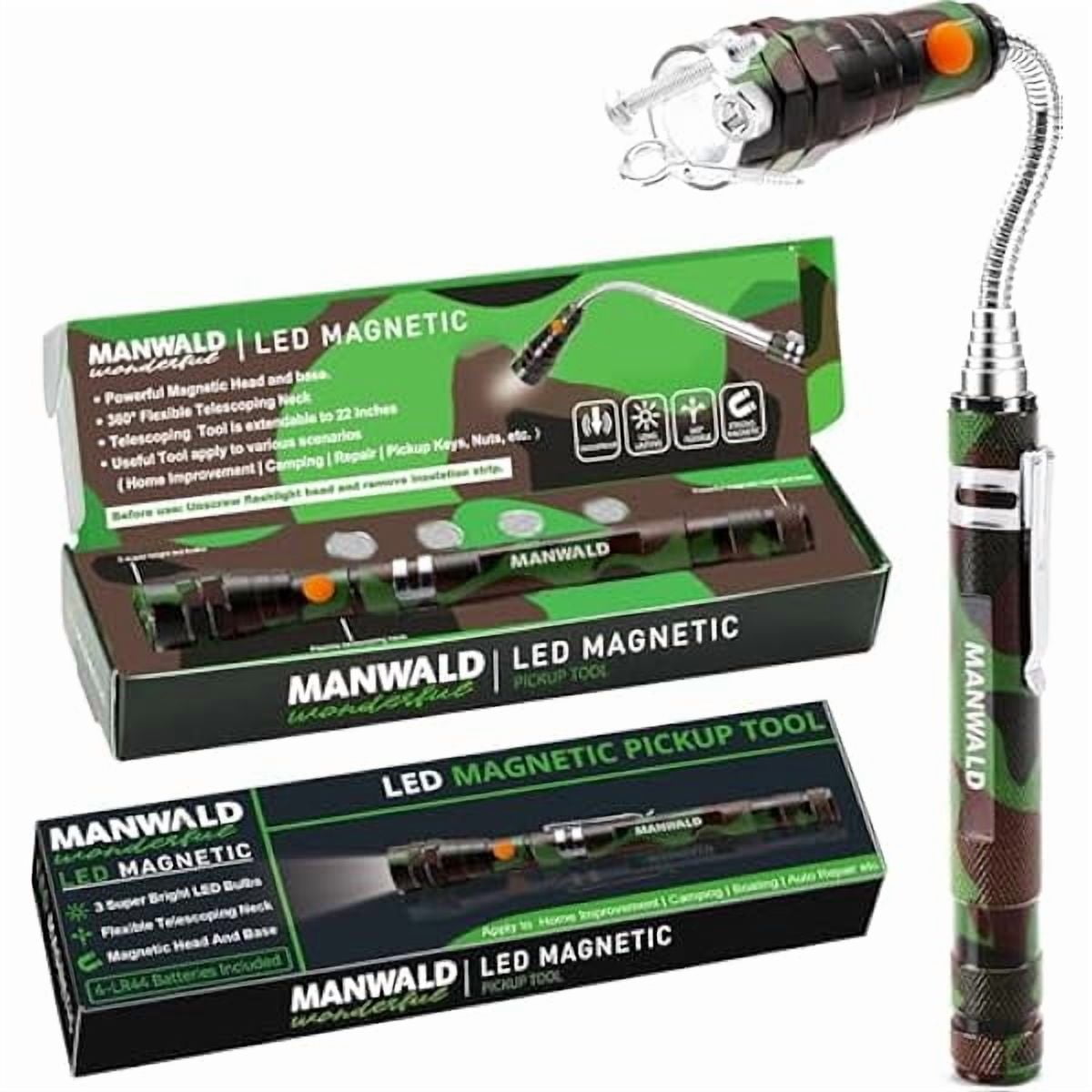 wonima10LED Magnetic Pickup Tools, Telescoping Magnetic Flashlights ...