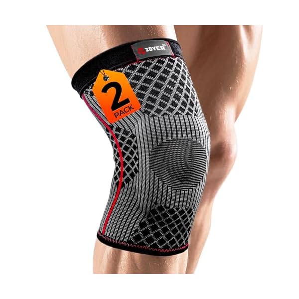 wonima66 2 Pack Knee Brace for Women & Men, 3D-Knitted Knee Compression ...