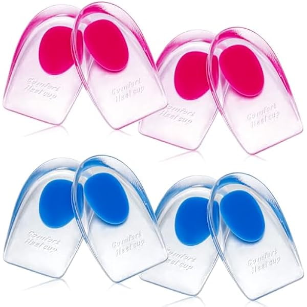 wonima66 8 Pack Gel Heel Pads for Achilles Tendonitis & Plantar ...