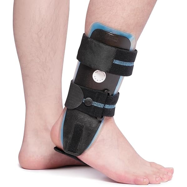wonima66 Air Gel Foam Ankle Stabilizer Support Brace for Sprained Ankle ...