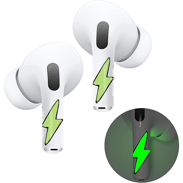 wonima66 for AirPod Skins, Luminous Glow in The Dark Lightning Stickers ...
