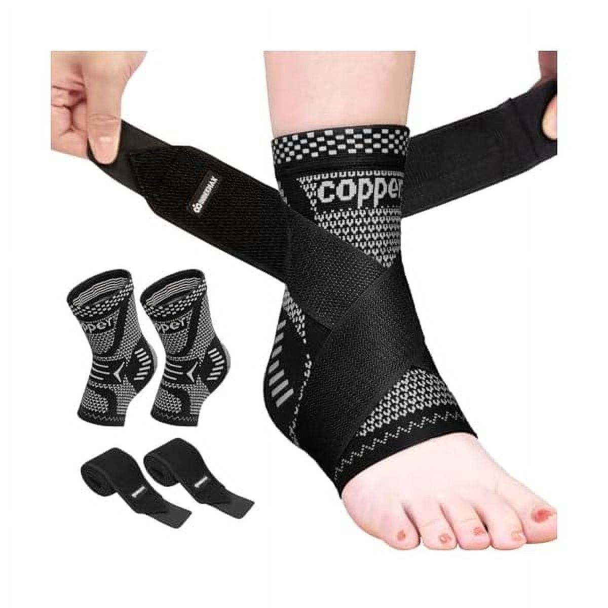 wonima66 Ankle Brace for Sprained Ankle Compression Sleeve, Copper ...