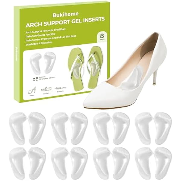 wonima66 Arch Support Shoe Insoles & Insert - Gel Arch Inserts for Flat ...