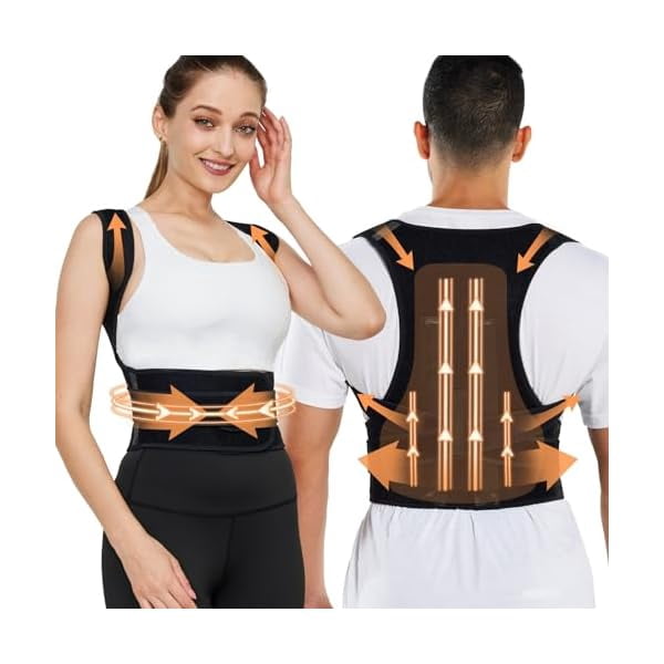 wonima66 Back Brace, Posture Corrector for Women and Men,Scoliosis and ...