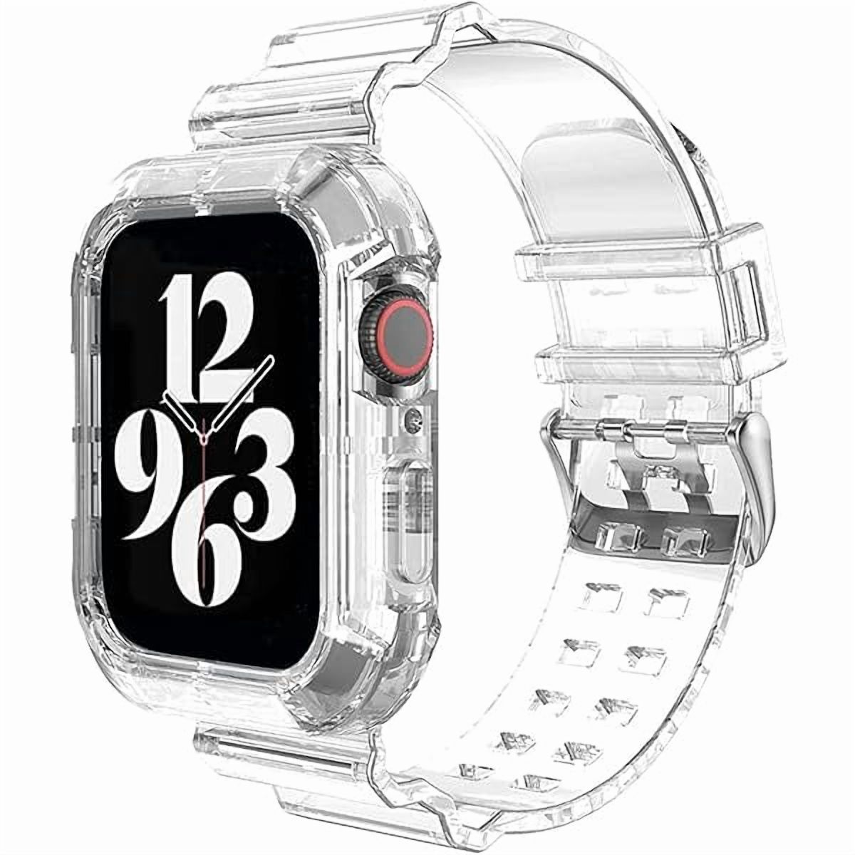 wonima66 Compatible for Transparent Clear Apple Watch Bands 45mm 44mm ...