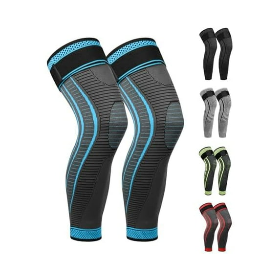 wonima66 Full Leg Compression Sleeves 2 Pack Long Knee Support for Men ...