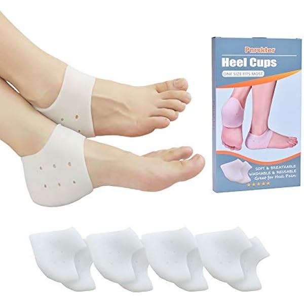 wonima66 Heel Cups, Plantar Fasciitis Inserts, Heel Pads Cushion (8pcs ...