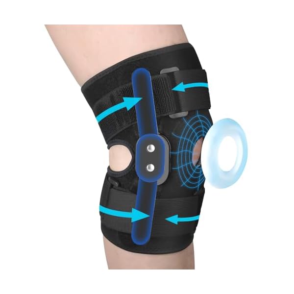 wonima66 Hinged Knee Brace for Women Men, Open Patella Design with Dual ...