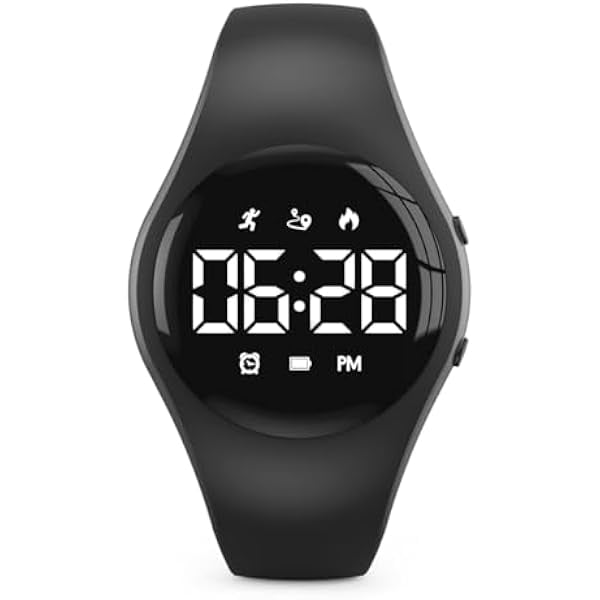 wonima66 Kids Led Digital Pedometer Watch, Steps Counter, Waterproof ...