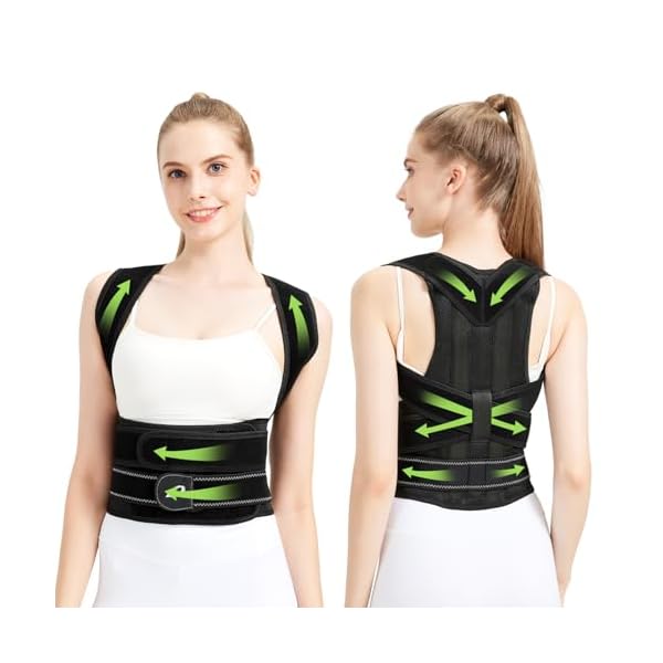 wonima66 Posture Corrector Back Brace for Women and Men Adjustable Full ...