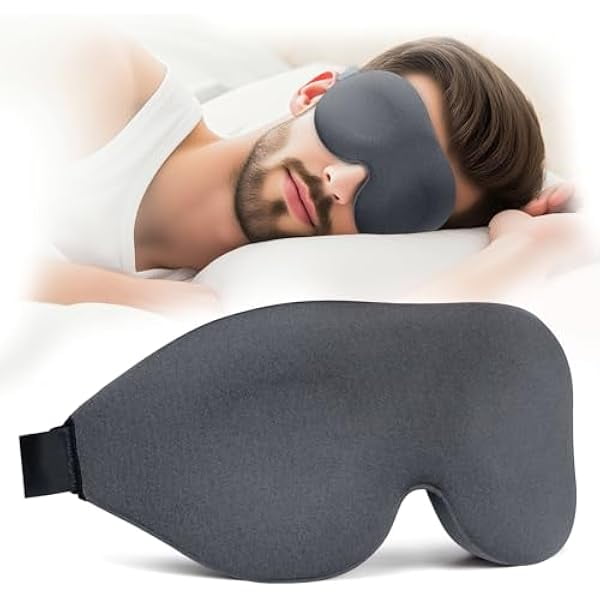 wonima66 Sleep Mask for Back and Side Sleeper, Block Out Light, Luxury ...