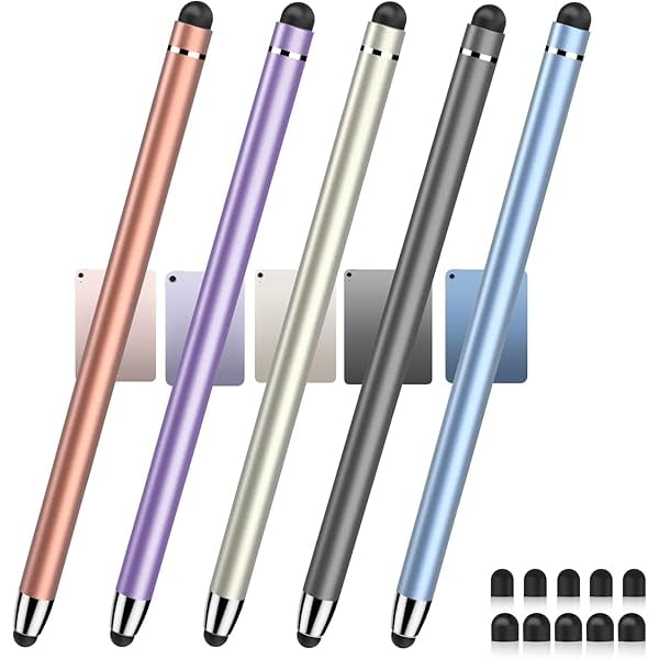 wonima66 Stylus (5 Pcs), 2-in-1 Stylus Pen for Touchscreen, Designed ...