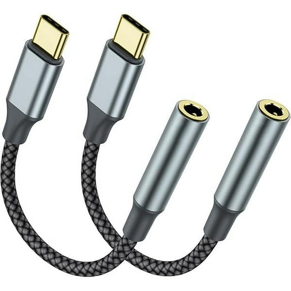 wonima66 USB C to 3.5mm Headphone Jack Adapter(2 Pack), USB-C to Aux ...