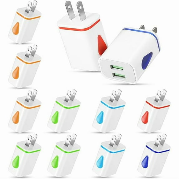 wonima88 12 Pcs Fast USB Wall Charger Charging Block Bulk Adapter Plug ...