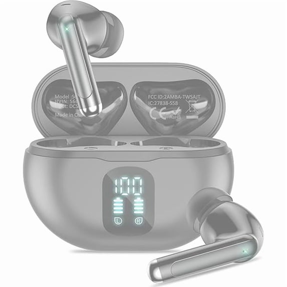 wonima88 Bluetooth Headphones True Wireless Earbuds 50H Playback LED ...