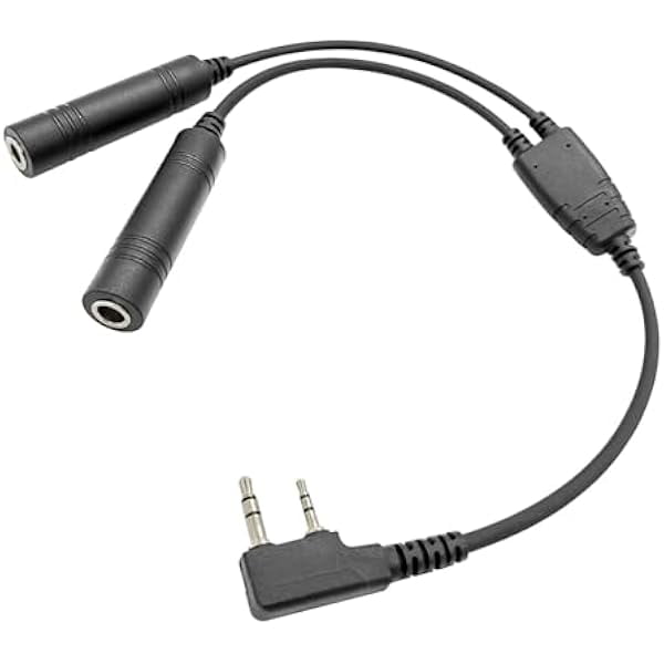 wonima88 General Aviation Headset GA Dual Plug to Helicopter U174 ...