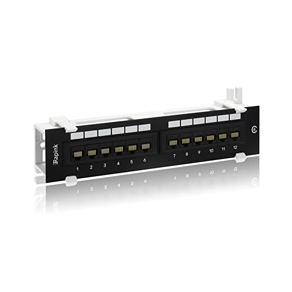 wonima88 Patch Panel 12 Port Cat6 10G Support, Network Patch Panel UTP ...