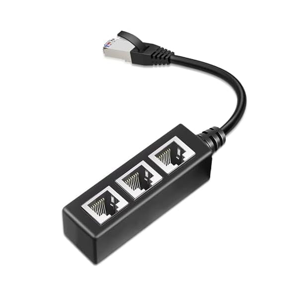 wonima88 RJ45 1 Male to 3 x Female LAN Splitter Adapter Cable Suitable ...