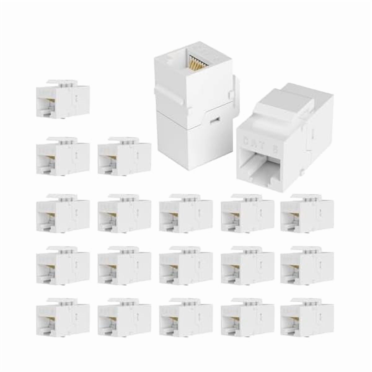 wonima88 RJ45 Coupler Cat6 Keystone Jack 20-Pack, Female to Female UTP ...