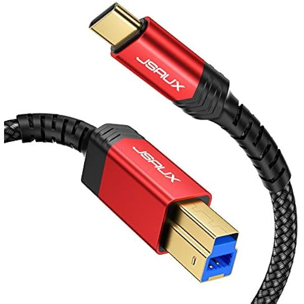 wonima88 USB 3.0 Cable B Male to USB-C, 6.6ft USB 3 Type B Cord Nylon ...