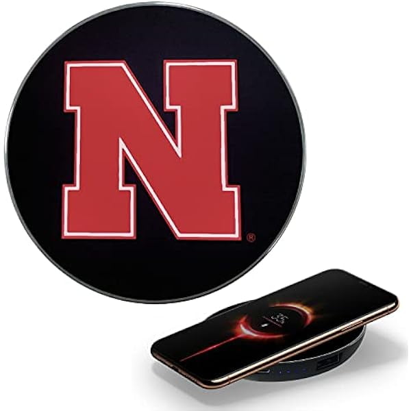 wonima88 University of Nebraska Wireless Charger with Illuminated ...