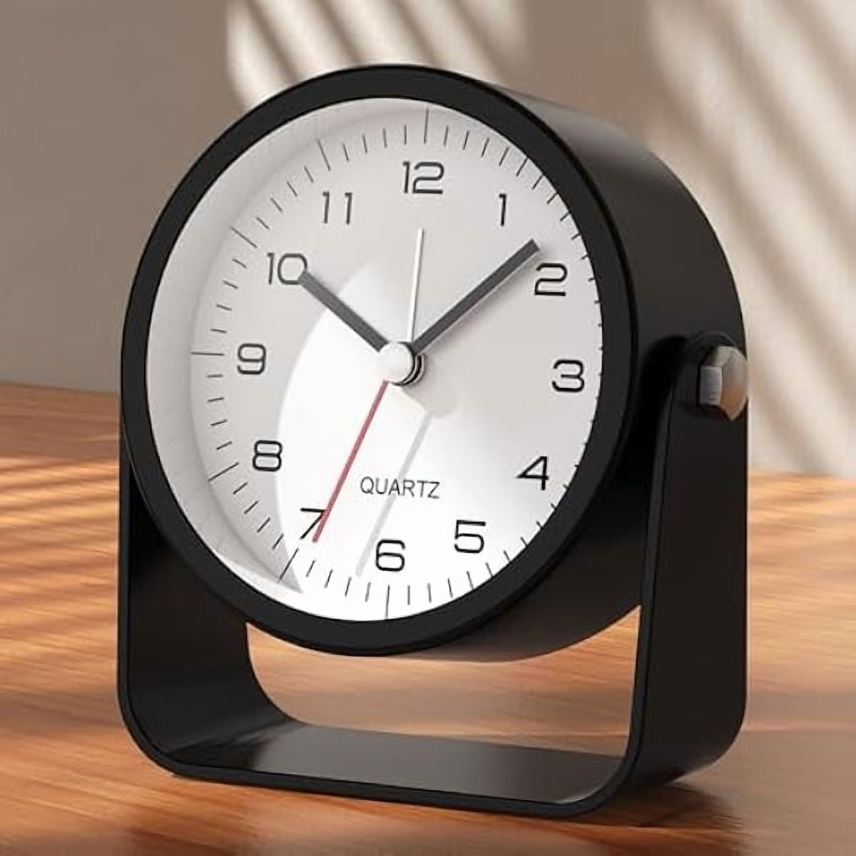 wonima99 ® 3.5 Inch Small Analog Alarm Clocks,Battery Operated Desk ...