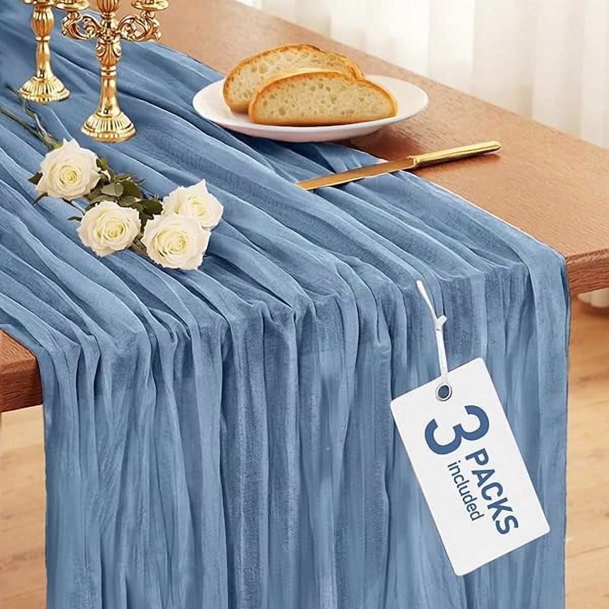 wonima99 3-Pack Cheese Cloths Table Runner, 120'' Boho Table Cloth ...