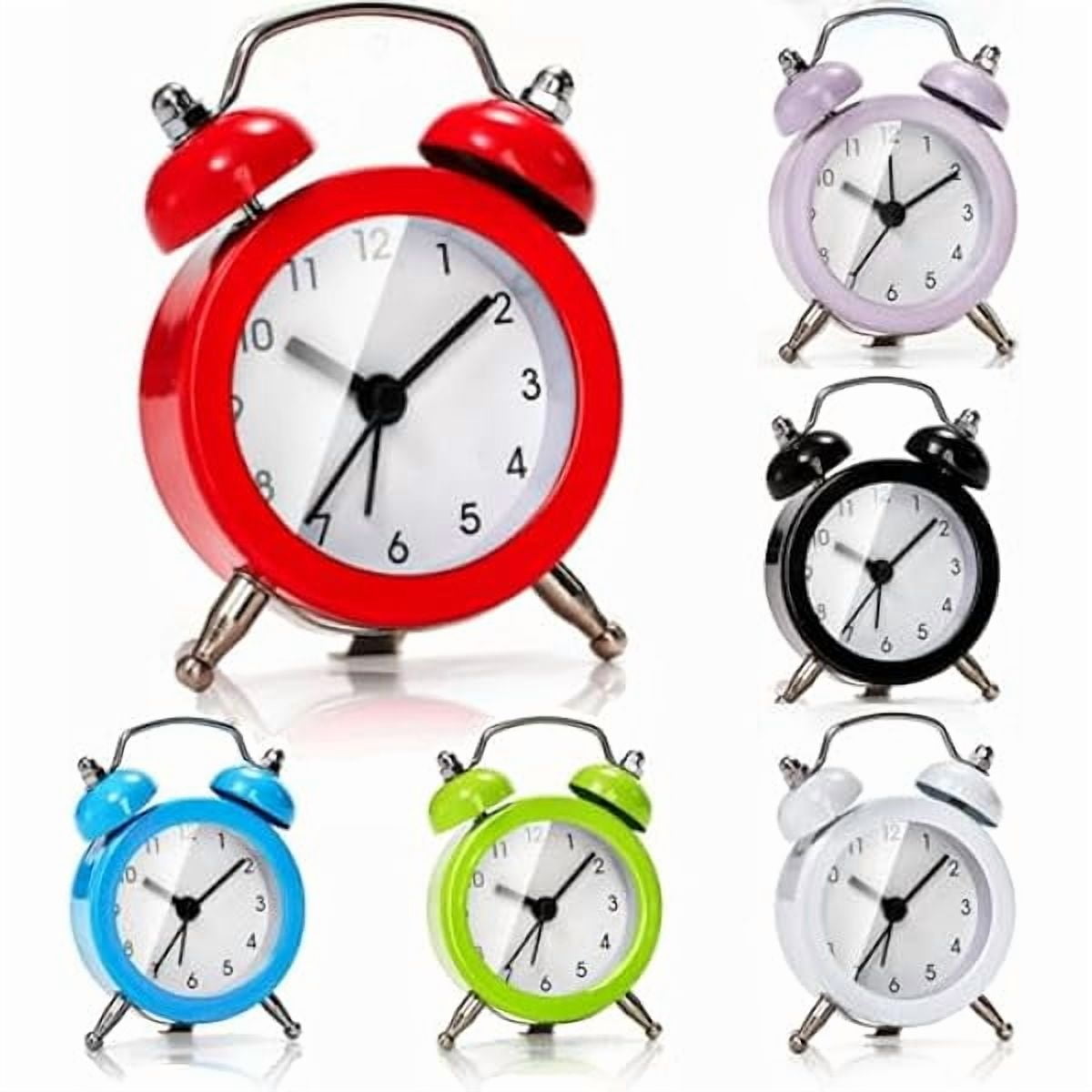 wonima99 6 Pcs Mini Twin Bell Alarm Clock, 2 Inch Loud Alarm, Small ...